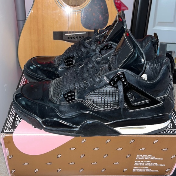 Nike | Shoes | Air Jordan 4 1lab4 Black Patent Leather | Poshmark